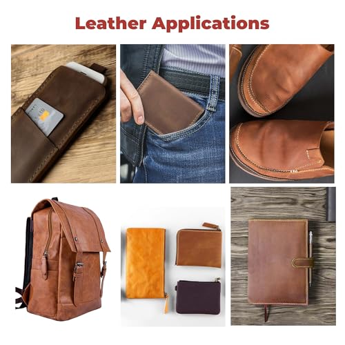 ELW 2-10 oz (.8-4mm) Thickness, 2 LB Vegetable Tanned Leather Scraps, Mixed Weight, Cowhide Remnants Full Grain Leather for Tooling, Holsters, Knife Sheath, Carving, Embossing, Stamping