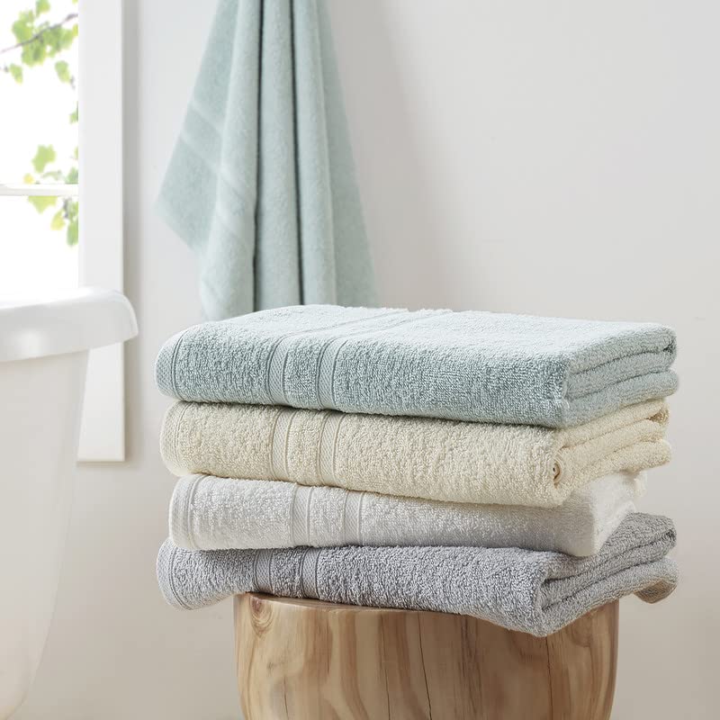 Clorox Bleach Friendly, Quick Dry, 100% Cotton Hand Towels (16" L x 26" W), Highly Absorbent, Light Weight, Easy to Wash (2 Pack, Ivory)…