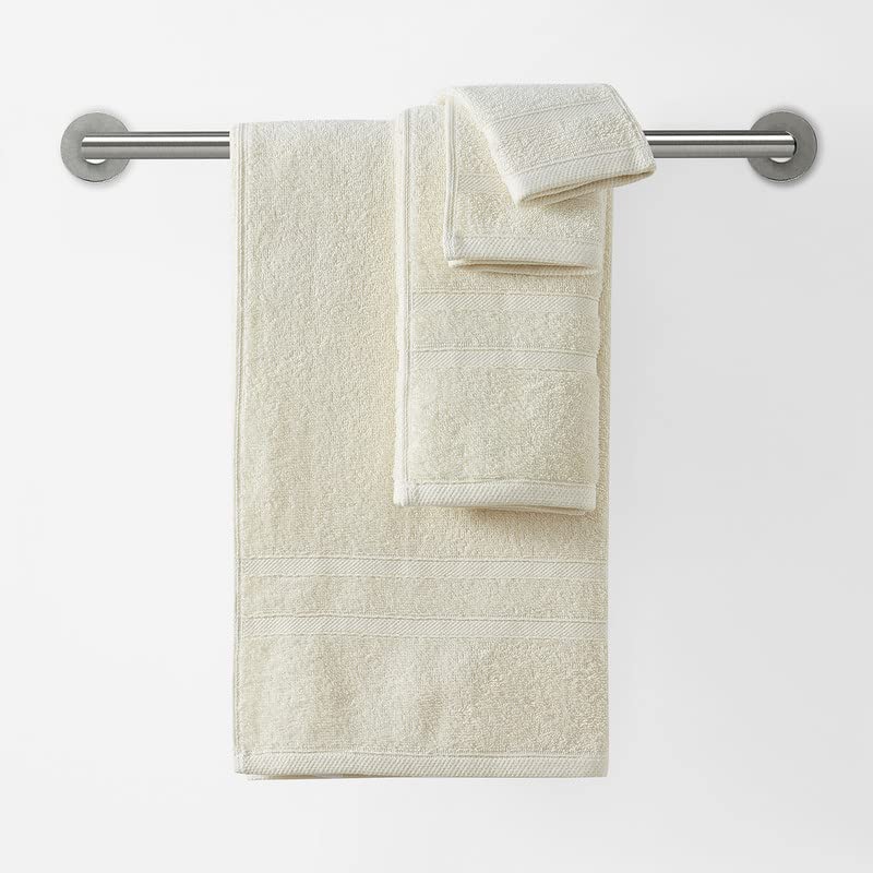 Clorox Bleach Friendly, Quick Dry, 100% Cotton Hand Towels (16" L x 26" W), Highly Absorbent, Light Weight, Easy to Wash (2 Pack, Ivory)…