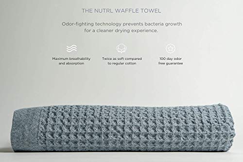 Nutrl Home by Ravel Waffle Weave Hand Towel - 100% Supima Cotton (Blue, 30 x 20 Inch) Premium Luxury Hand Finger Towels