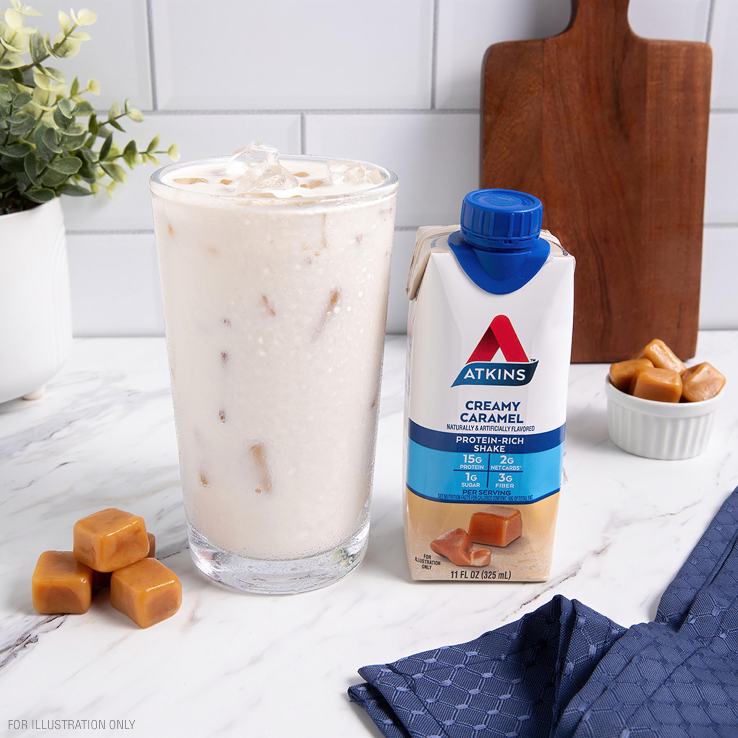 Atkins Atkins Energy Shake Creamy Caramel, 4 Count (Pack of 3)
