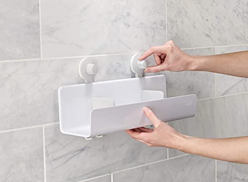 Joseph Joseph EasyStore Shower Caddy with Adjustable Mirror, Large, White
