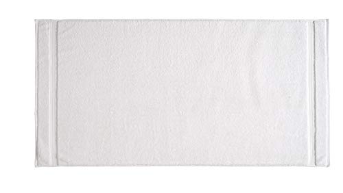 Amazon Commercial Cotton Bath Towel Set - Pack of 6, 27 x 54 Inches, 650 GSM, White