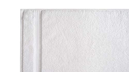 Amazon Commercial Cotton Bath Towel Set - Pack of 6, 27 x 54 Inches, 650 GSM, White