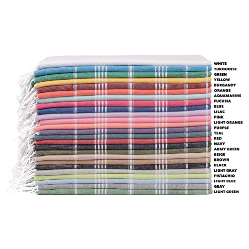 HAVLULAND Turkish Beach Towels Oversized 71x39 Turkish Bath Towel 100% Cotton Quick Dry Sand Free Beach Towel Turkish Towels Extra Large Beach Towels Travel Pool Yoga Camping Blanket (12, Multi)