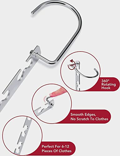 RAbrand Metal Magic Hangers Clothes Hangers Closet Space Saving Hanger Wardrobe Clothing Hanger Organizer Cascading Hangers Stainless Steel Hangers Updated Hook Design