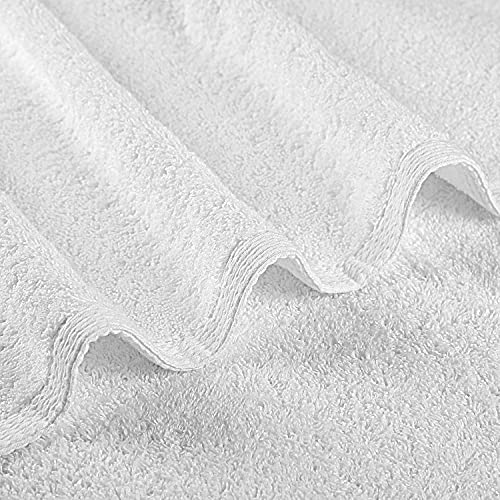 LANE LINEN 6 PC Wash Cloths Bathroom Set -100% Cotton Highly Absorbent Washcloths Bulk, Premium Spa & Hotel Quality Wash Clothes - White