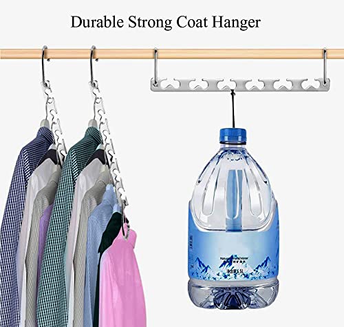 RAbrand Metal Magic Hangers Clothes Hangers Closet Space Saving Hanger Wardrobe Clothing Hanger Organizer Cascading Hangers Stainless Steel Hangers Updated Hook Design