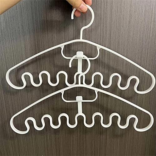 Mikylay Wave Pattern Stackable Hanger - Magic Wave Pattern Hanger - Multifunctional Smart Closet Organizer Hanger 8 Slots - Space Saver Closet Organization Hangers for Bra Top Camisole (3pcs)