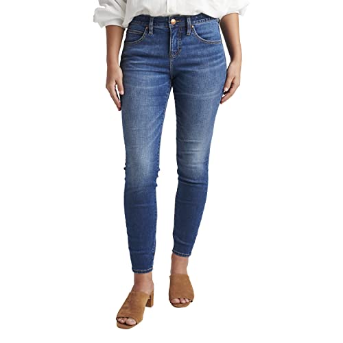 JAG Jeans Women's Cecilia Mid Rise Skinny Jeans, Thorne Blue EDB316, 0