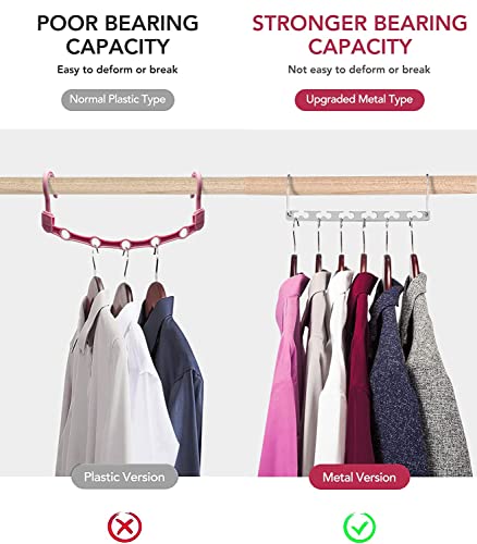 RAbrand Metal Magic Hangers Clothes Hangers Closet Space Saving Hanger Wardrobe Clothing Hanger Organizer Cascading Hangers Stainless Steel Hangers Updated Hook Design
