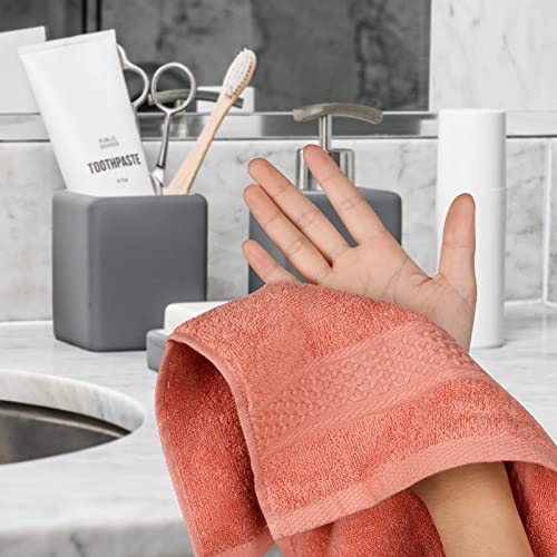 Chiicol Washcloths for Body and Face - Absorbent Bath Towels Bulk Set, 100% Cotton Hotel Towels for Bathroom in Bulk. Durable,Soft Bath Rags, Wash Rag (Multicolor, Pack of 12)
