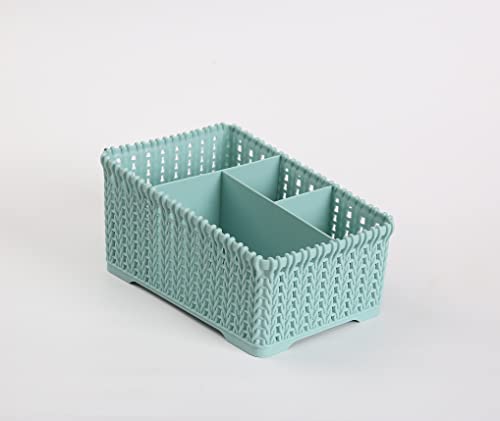 Multi-Purpose Storage Organizer | Office, Living Room, Bathroom Organizer | Holds Stationary, Vitamins, Supplements, Makeup | Large Capacity | Home Organization (Green)