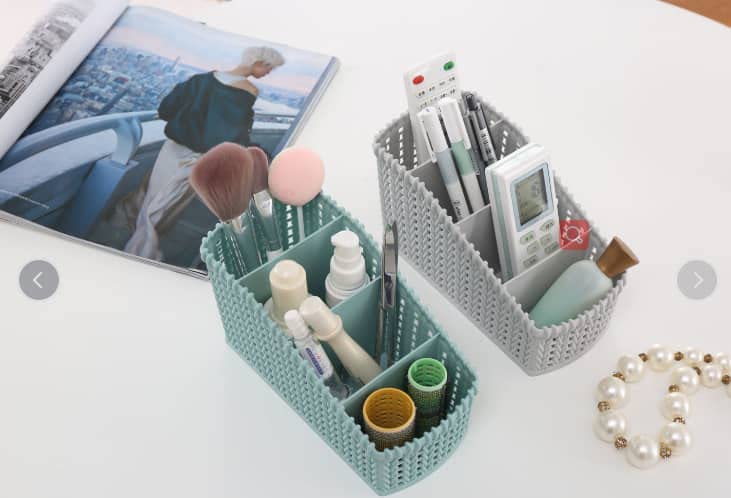 Multi-Purpose Storage Organizer | Office, Living Room, Bathroom Organizer | Holds Stationary, Vitamins, Supplements, Makeup | Large Capacity | Home Organization (Green)