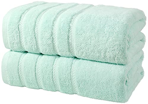 Comfort Realm Ultra Soft Towel Set, Combed Cotton 600 GSM 100 Percent Cotton (Mint, 2 Bath Sheet)
