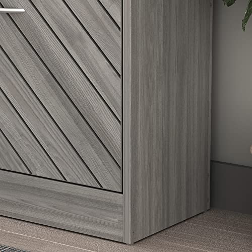 AGOTENI Shoe Cabinet with 2 Flip Drawers, Shoe Storage Organizer with 2-Tier Shelf for Entryway, Freestanding Shoe Rack Storage Organizer, Grey