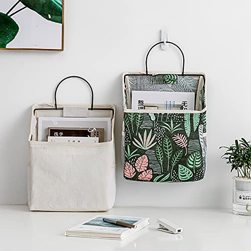 DRON TOOON Fabric Wall Hanging Storage Caddy Bag Over the Door Pouch Organizer for Bedroom Bathroom Kitchen