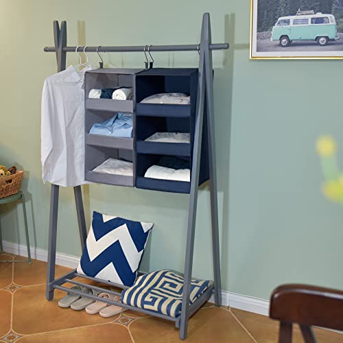 GRANNY SAYS Bundle of 1-Pack Hanging Organizer with Pockets & 1-Pack Closet Hanging Shelves