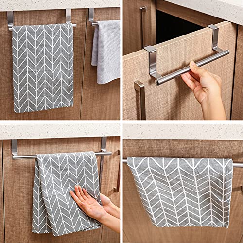 Stainless Steel Towel Rack Bathroom Towel Holder Stand Kitchen Cabinet Door Hanging Organizer Shelf Wall Mounted Towels Bar (1pcs)