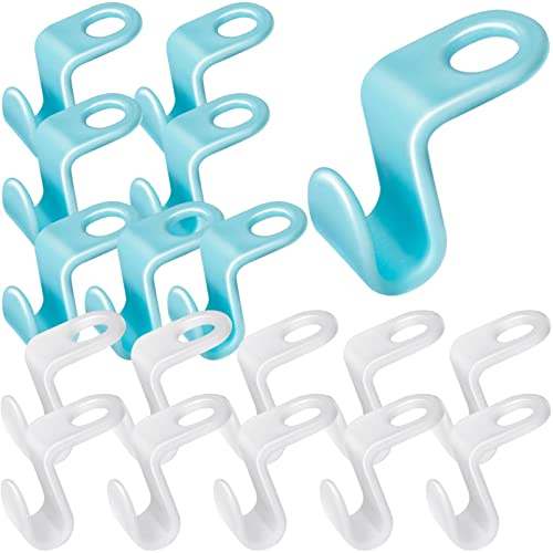 Clothes Hanger Connector Hooks 50PCS Cascading Cloth Hanger Hook Space Saving Coat Hangers Clip Multi-Layer Stackable Hanger Connecting Hooks for Wardrobe Organizer Closets