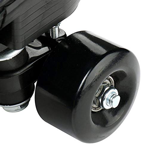 Milkyway Unisex Roller Skates Double Row Four Wheels High-top Roller Skates Lightning Pattern for Beginners Womens Mens Boys and Girls (Lightning Black Black Wheel,40=US Women 8=Men=6.5)