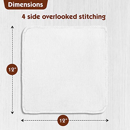 Nabob Wipers Auto Mechanic Shop Towels 25 Pack Shop Rags 100% Cotton Size 14"x14" Commercial Grade (25 Pack, White)