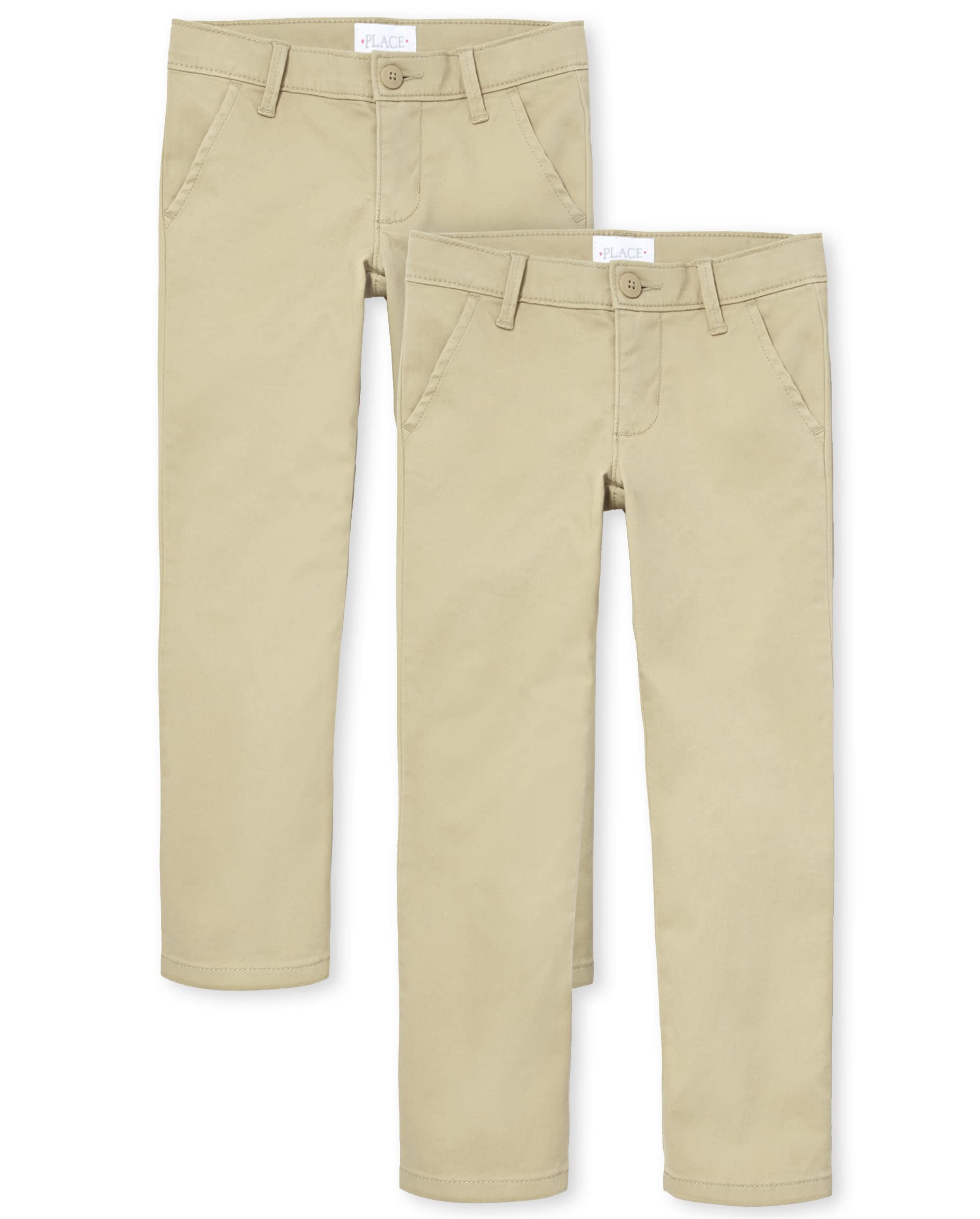 The Children's Place Girl's Skinny Chino Pants, Sandy, 4 slim