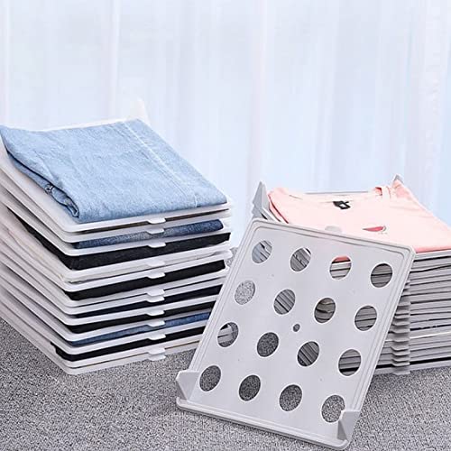 ZWMBYN 10Layer Clothes Organizer Tray, T-Shirt Folding Board, Closet Organizers Board Wardrobe Shelf Dividers Closet Organizers for Pants Clothes