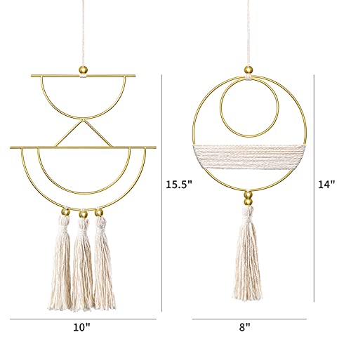 Mkono Macrame Wall Hanging Decor and Organizer Boho Hanging Shelf for Bathroom, Bedroom, Living Room