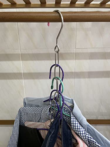 HAIZLUOP Metal Clothes Hanger - T Shirt Hangers - Closet Hangers Space Saver - 3 Pack - Silver