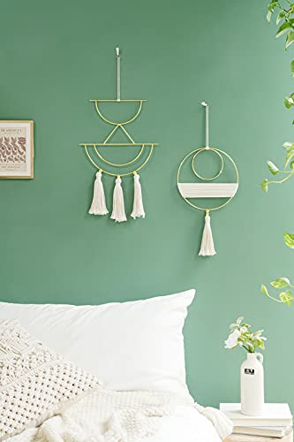 Mkono Macrame Wall Hanging Decor and Organizer Boho Hanging Shelf for Bathroom, Bedroom, Living Room