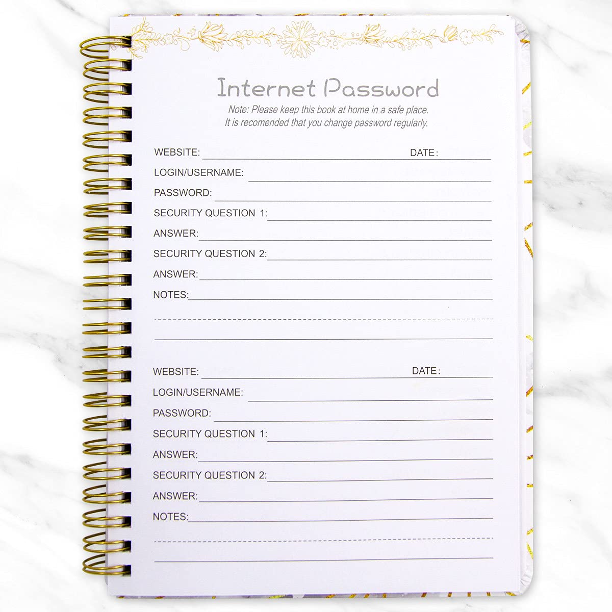ceiba tree Address Book With Alphabetical Tabs (96 Pages) Password Book (24 Pages) Password Keeper Organizer Notebook Journal 8.25" X 6 "