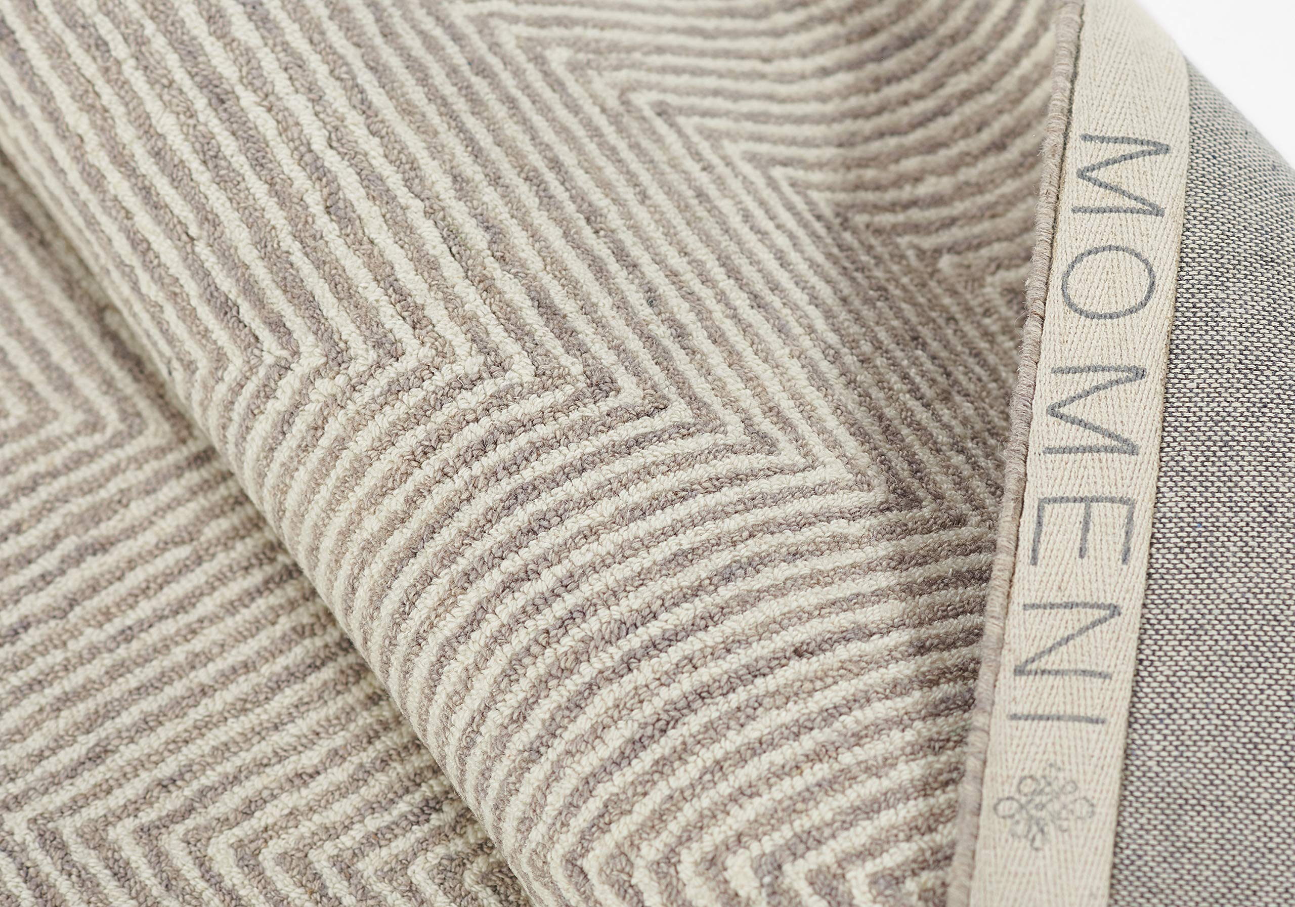 Momeni Charles Wool Hand Tufted Contemporary Indoor Area Rug, Taupe, 8' X 10'