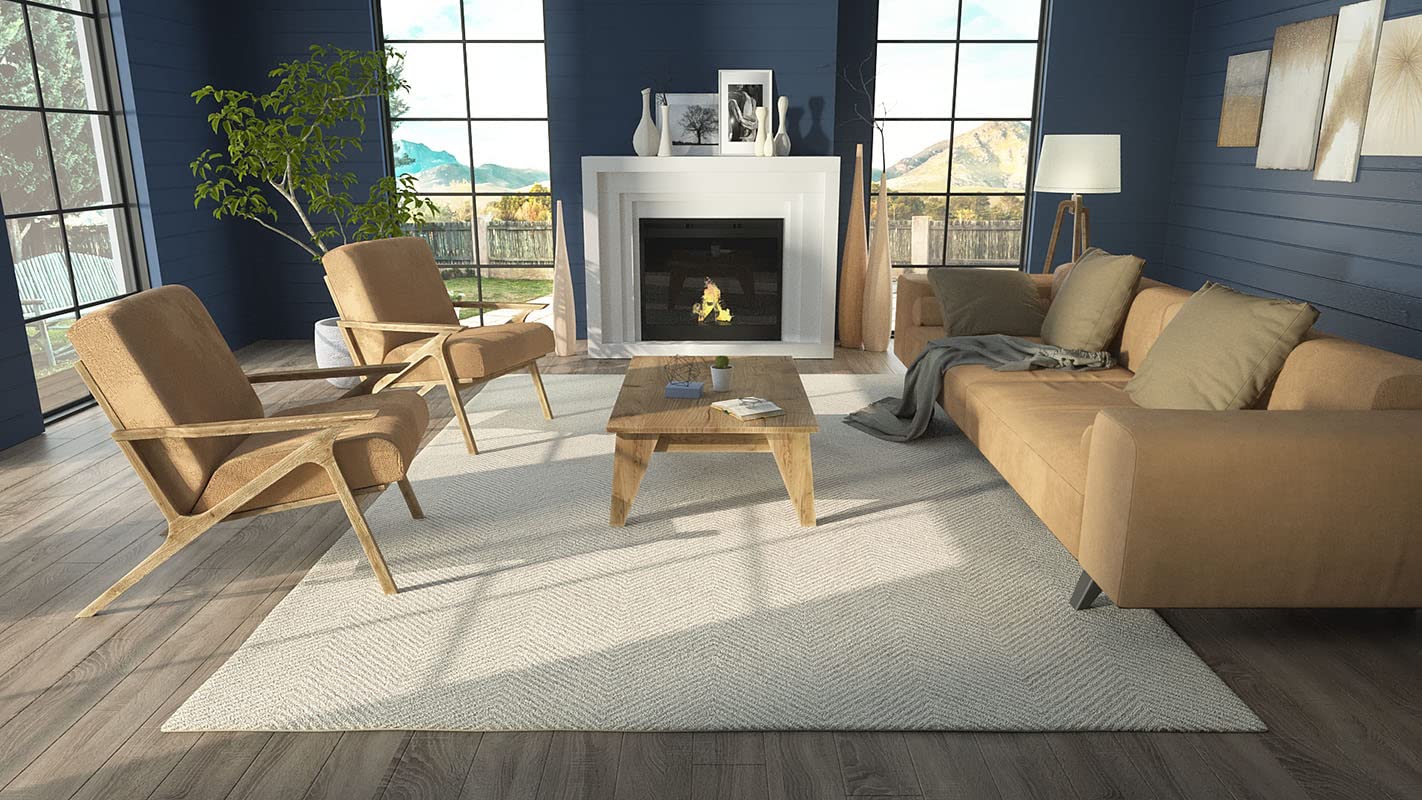 Momeni Charles Wool Hand Tufted Contemporary Indoor Area Rug, Taupe, 8' X 10'