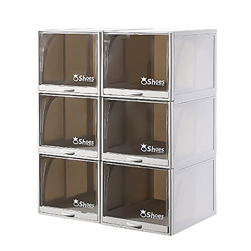 Drawer type shoe box, Shoe Box Clear plastic Stackable, Shoe Containers with lids, Closet and Sneaker Storage Shoe Box, Sneaker Case for Display, Easy Assemble ( Color : A6 , Size : 36.5X28X23CM )