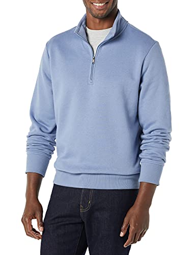 Amazon Essentials Men's Long-Sleeve Quarter-Zip Fleece Sweatshirt, Blue, XX-Large