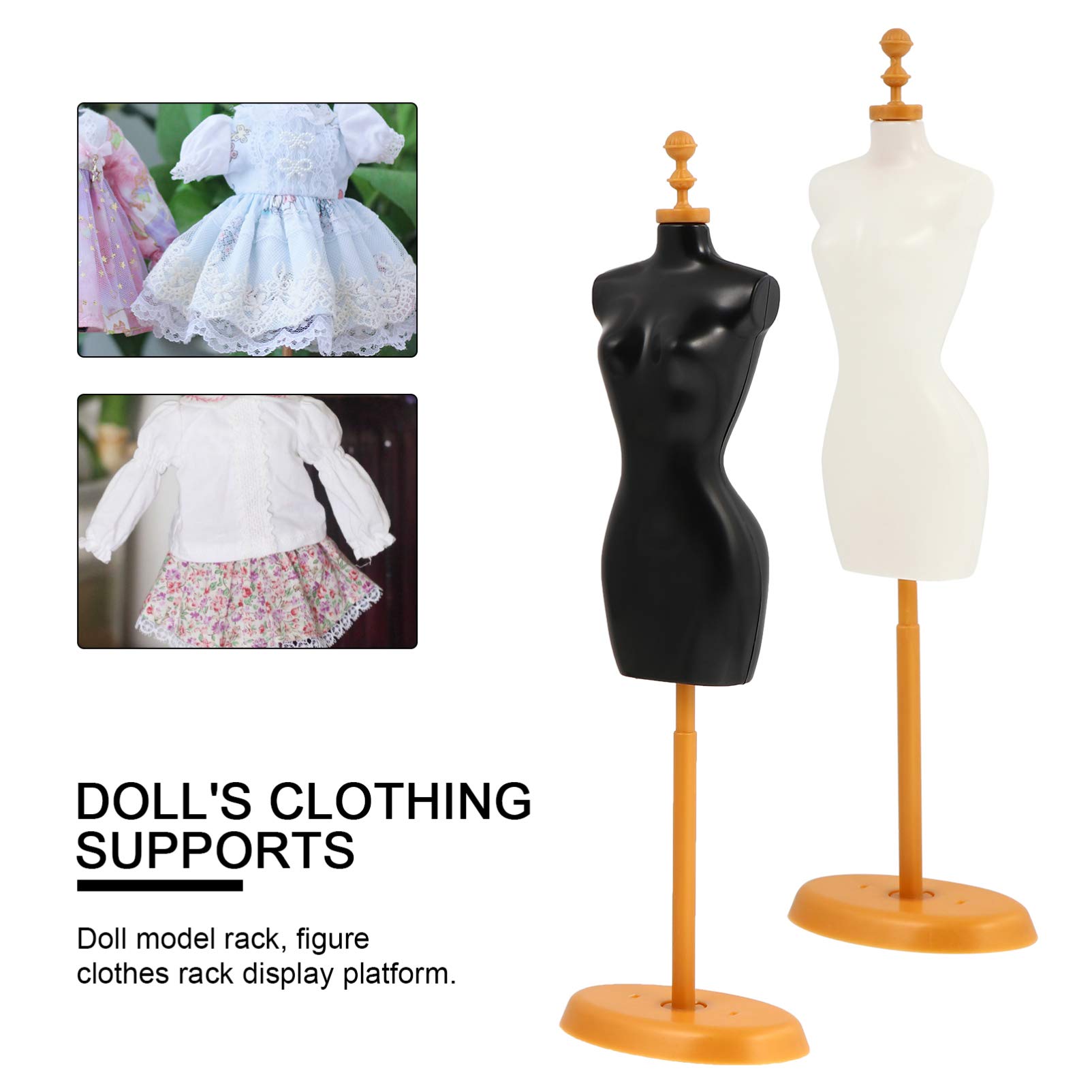 EXCEART 4pcs Doll Dress Form Mannequin Dress Form Mannequin Clothes Gown Female Dress Model Display Mannequin Body Display Holder Stand