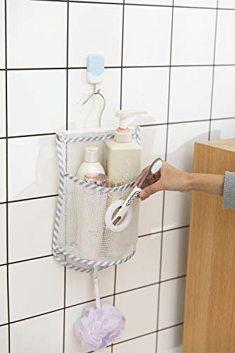 ALYER Small Hanging Mesh Shower Caddy,Series Toiletry and Bath Accessories Organizer (Stripe)