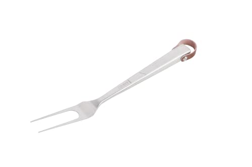 Everdure BBQ Tool Kit - 3 Pack, Brushed Stainless Steel Tongs, Spatula and Fork with Soft Grip Handles and Leather Straps, Barbeque Grill Accessories and Cooking Utensils Set