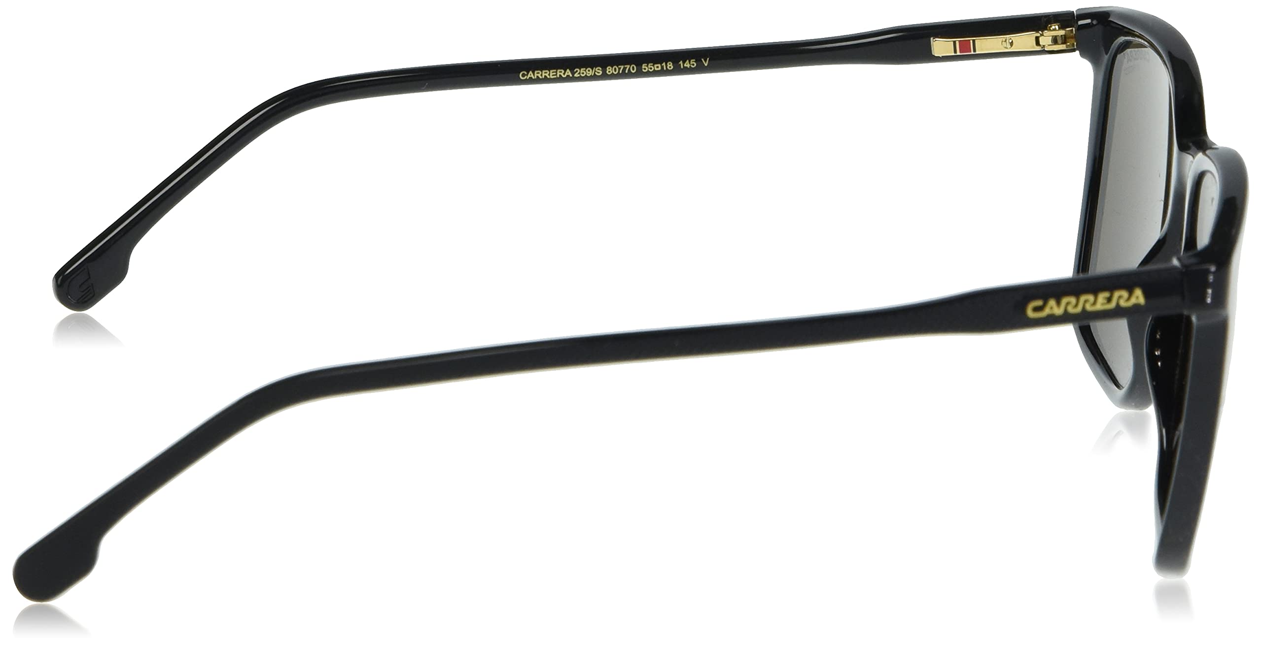 Carrera Men's 259/S Rectangular Sunglasses, Black/Brown, 55mm, 18mm