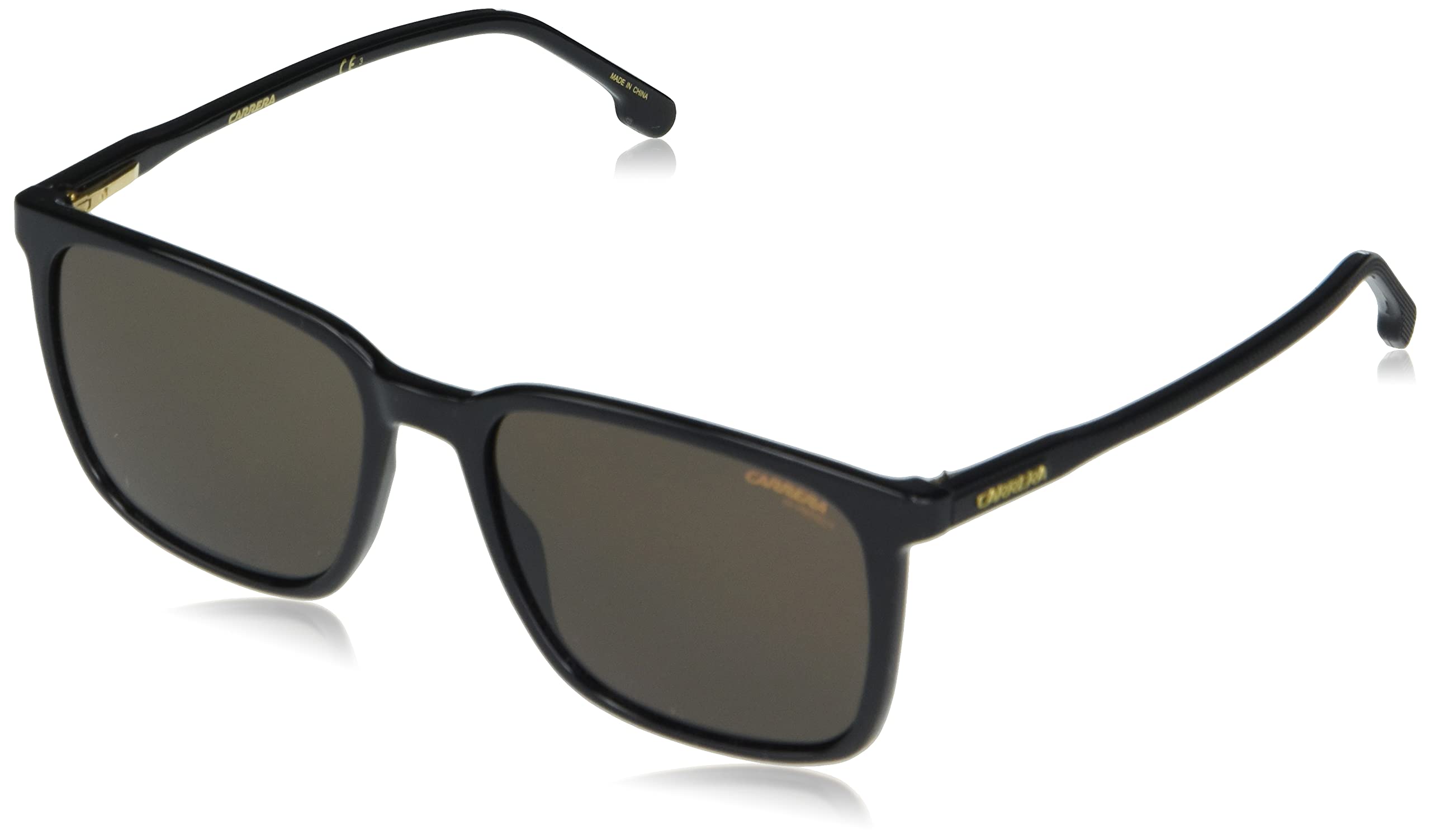 Carrera Men's 259/S Rectangular Sunglasses, Black/Brown, 55mm, 18mm
