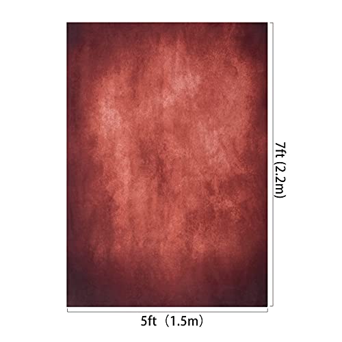 Kate 5x7ft/1.5x2.2m Red Abstract Backdrop Retro Dark Red Texture Portrait Photography Backgrounds Studio Props