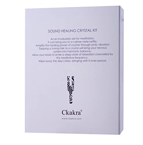 Ckakra Tuning Fork Kit,Rose Quartz Crystals Decor,2048hz Tuning fork, Meditation Mindfulness items,Zen Decor,Retirement Gifts for Women, Lilac Gift Packages,Rose Gold