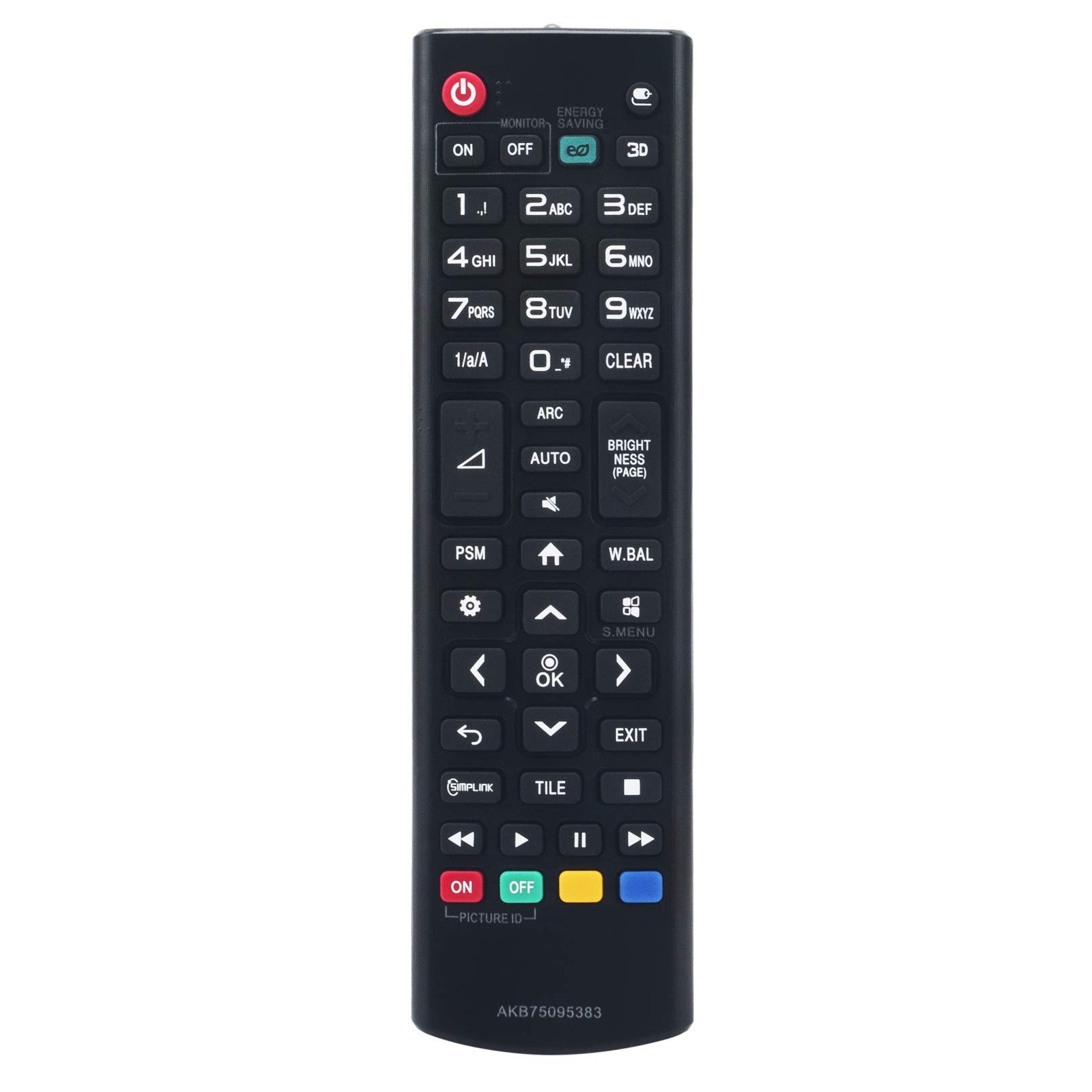 AKB75095383 Replace Remote Control fit for LG Digital Signag 32SE3KE 32SM5KD 32SM5D 43SM3D 43SM5D 49SH7PE 49SM3D 49SL5E 49SL5PE 49SM5D 49SE3KE 55SM5KD 55SM5D 55SM3D 55SH7P 55SE3KE 65SM5D 65SM5KD