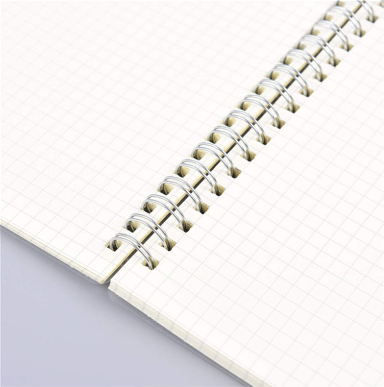 Yansanido 6 Pcs A6 Graph Paper Clear Hardcover Spiral Notebooks Journals Planner 5.7 Inch x 4.1 Inch 160 Pages (80 Sheets) Thick Paper (Grid 6 Pcs)