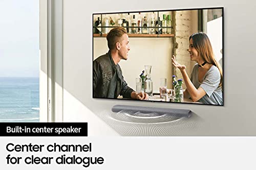 SAMSUNG HW-S50A 3.0ch Soundbar w/ Dolby Atmos, DTS Virtual:X, Built In Center Speaker, Adaptive Sound Lite, Bluetooth Multi Connection, Premium Design, 2021, Deep Gray