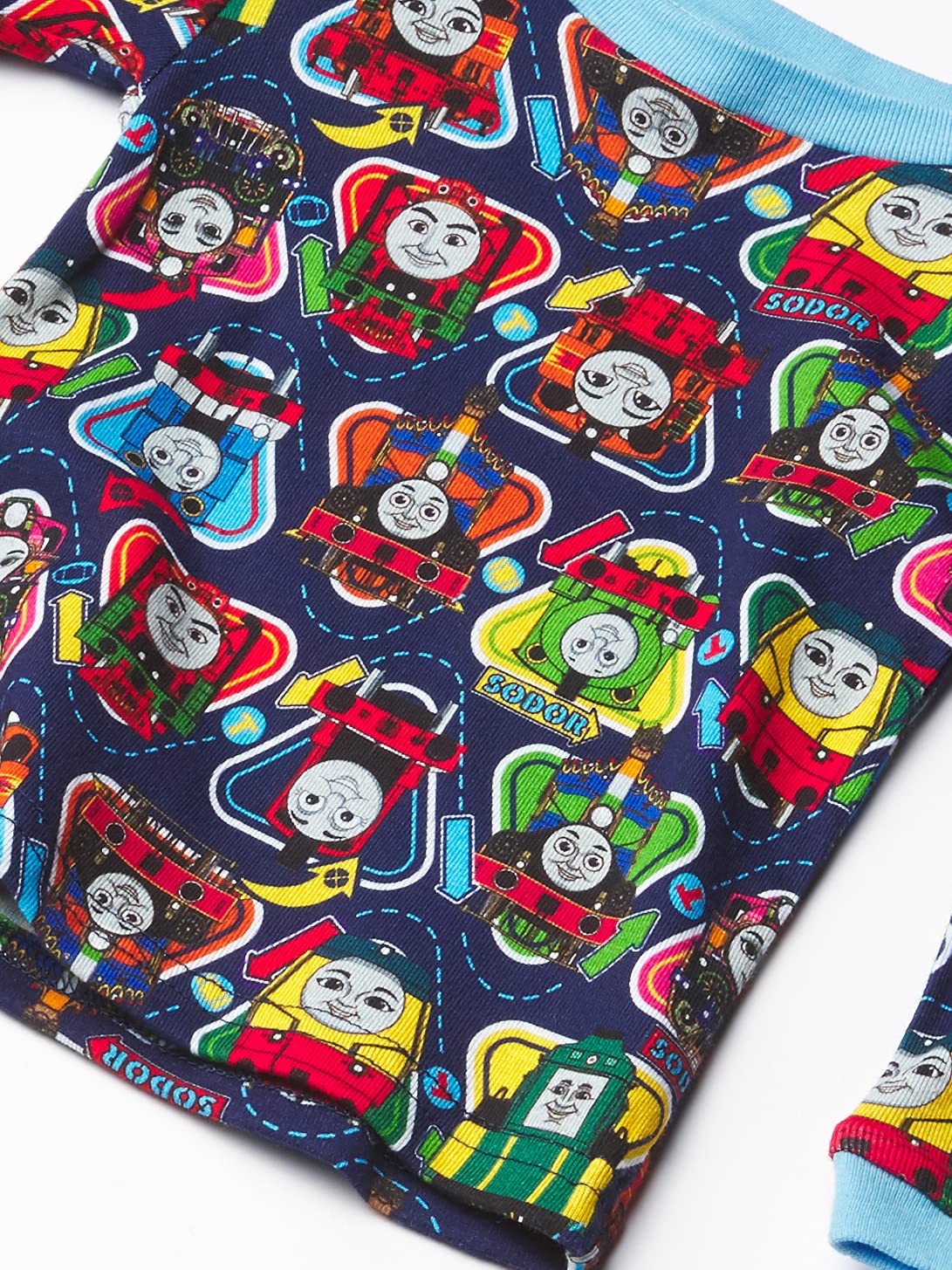 Thomas & Friends boys Toddler Baby 4-piece Long Sleeve Pajama Set, Blue, 12 Months US