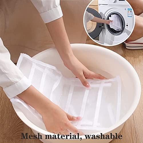 2 Pack Wardrobe Clothes Organizer, 9 Compartment Large Clothes Drawer Organizer Closet Divider with Handle, Widen Thicken Washable Foldable Clothes Storage Box for Jeans Pants Leggings Folded Clothes