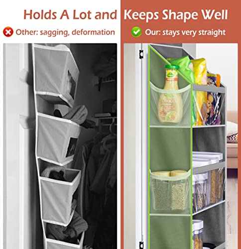MISSLO 6 Shelves Over the Door Hanging Organizer + 24 Large Mesh Pockets for Toddler Girl