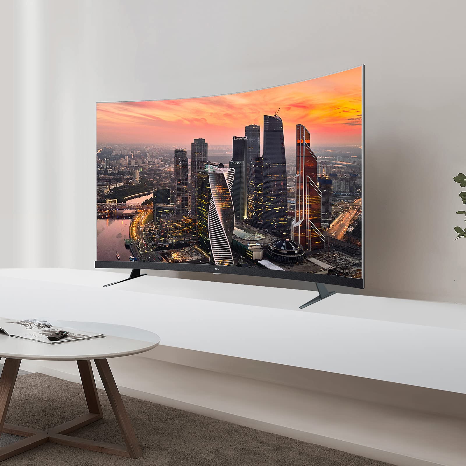 Universal TV Stand Table Top for 27 to 85 Inch LED LCD Flat Screen TV, Height Adjustable Leg Stand Holds up to 110lbs, VESA up to 1000x800mm (ML2785)